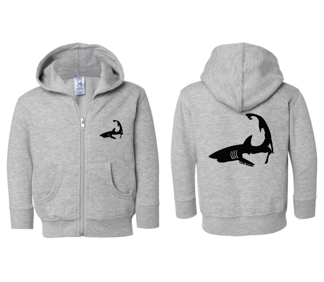Shark - Infant/Toddler Grey Zip Hood – Cape Shark